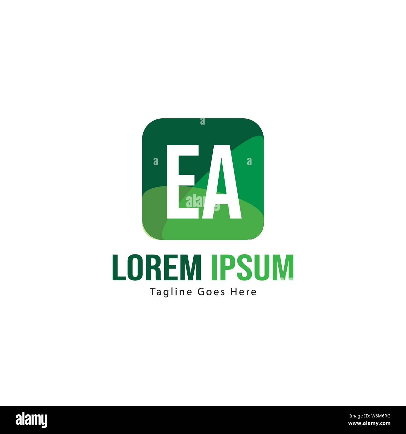 Initial EA logo template with modern frame. Minimalist EA letter logo ...