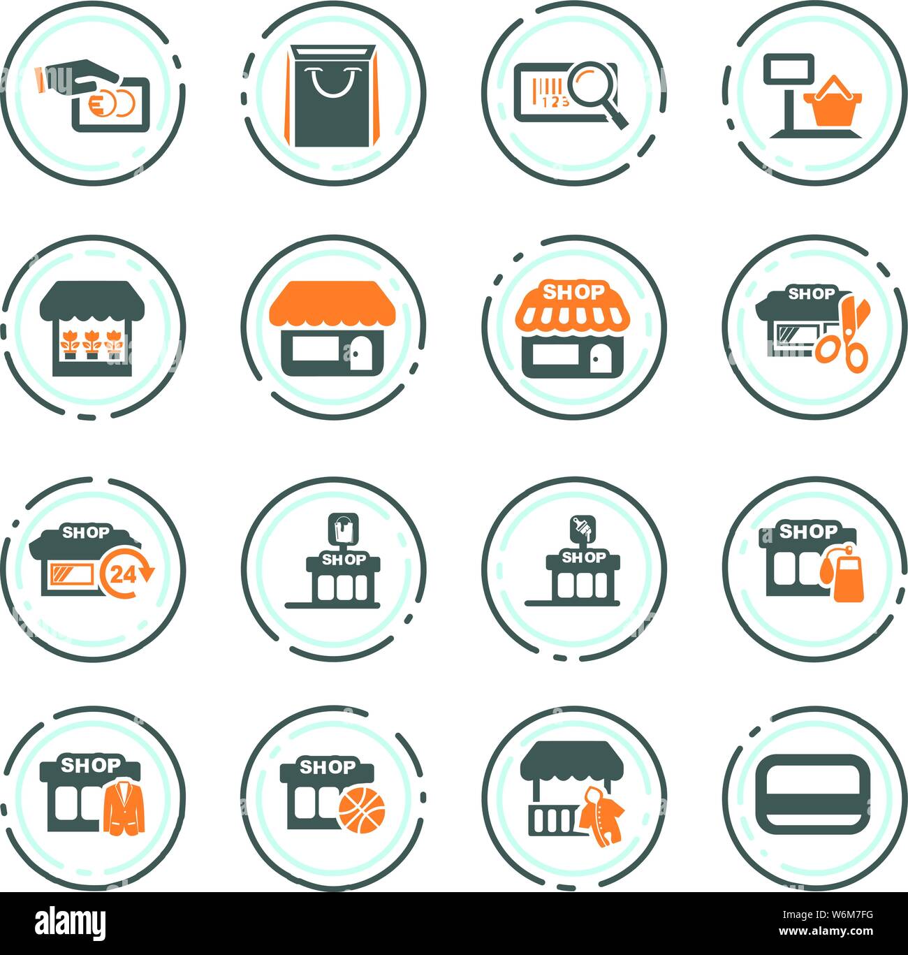 Shop icon set for web sites and user interface Stock Vector Image & Art ...