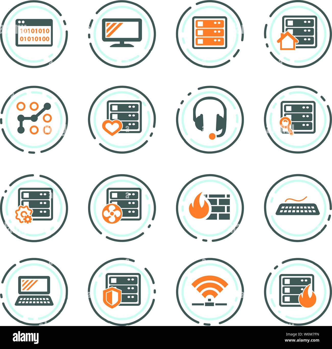 Internet, server, network icon set for web sites and user interface ...