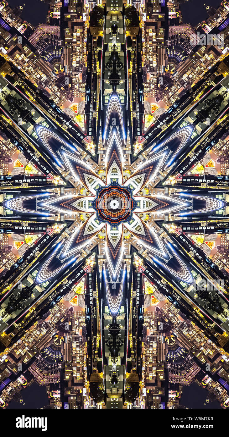 Vertical frame City photo looks like a space city Stock Photo - Alamy