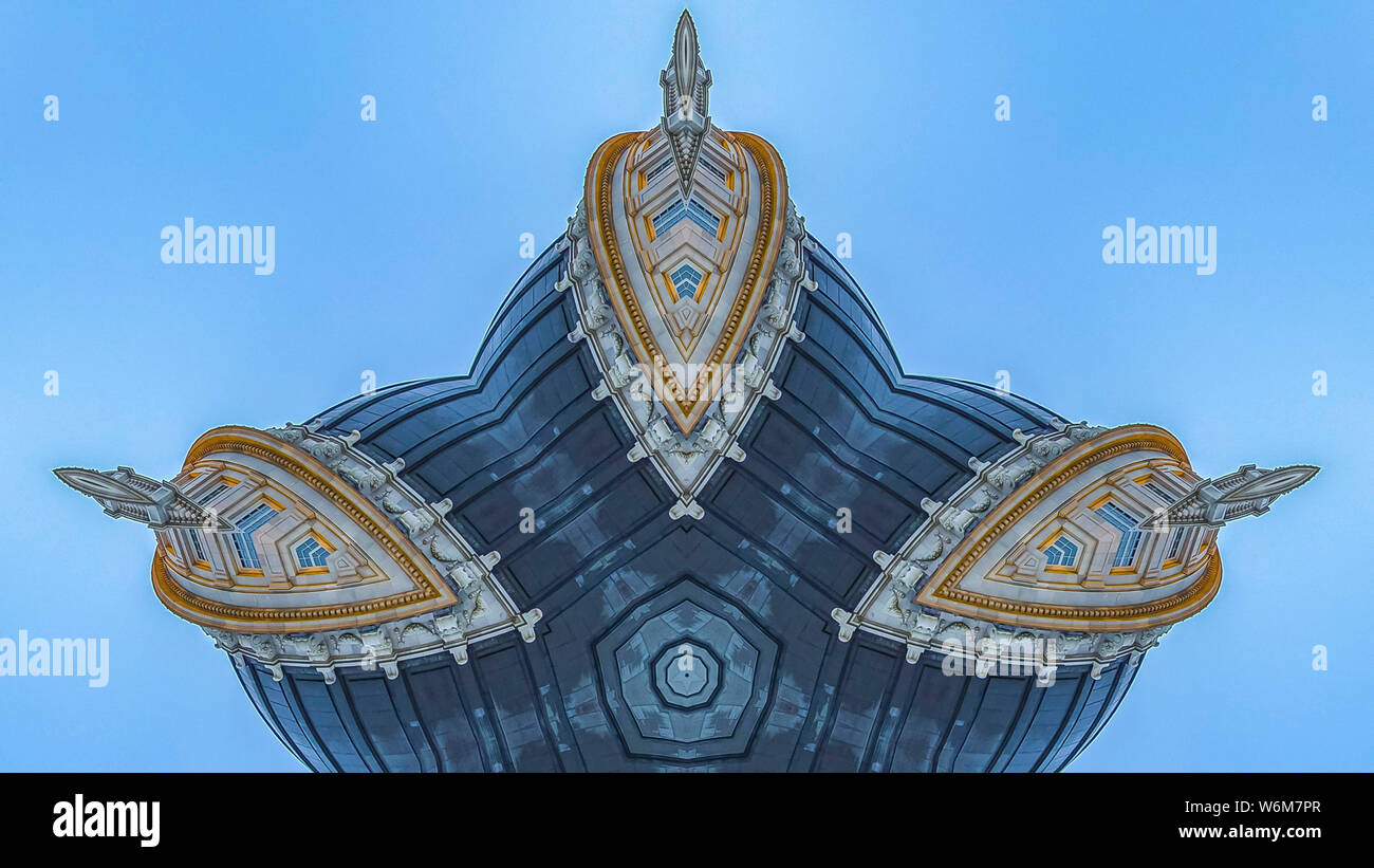 Panorama Five sided shape made from Utah State Capital Stock Photo - Alamy