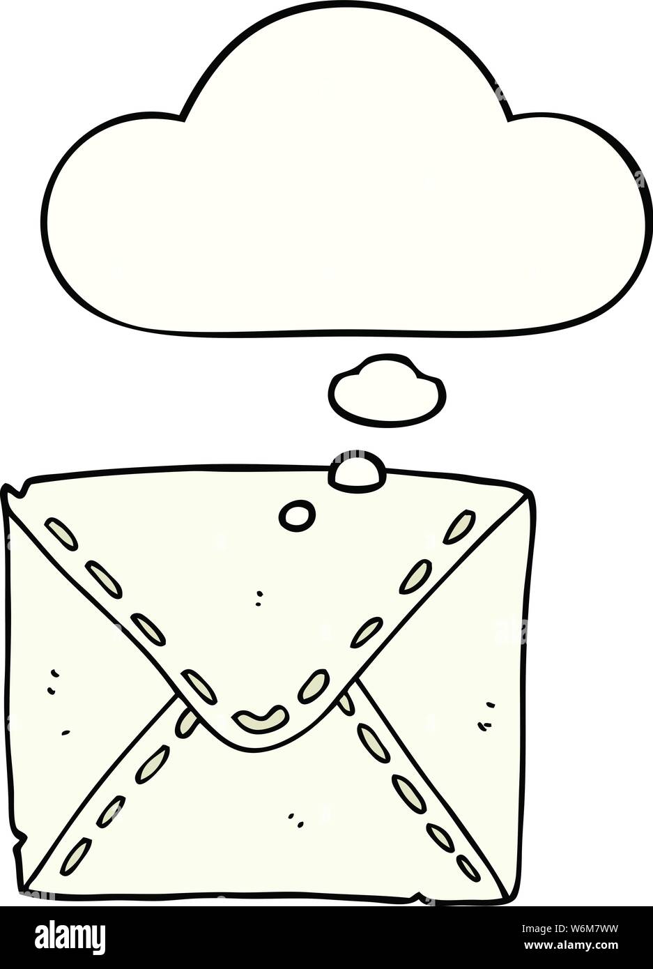 cartoon letter with thought bubble Stock Vector Image & Art - Alamy