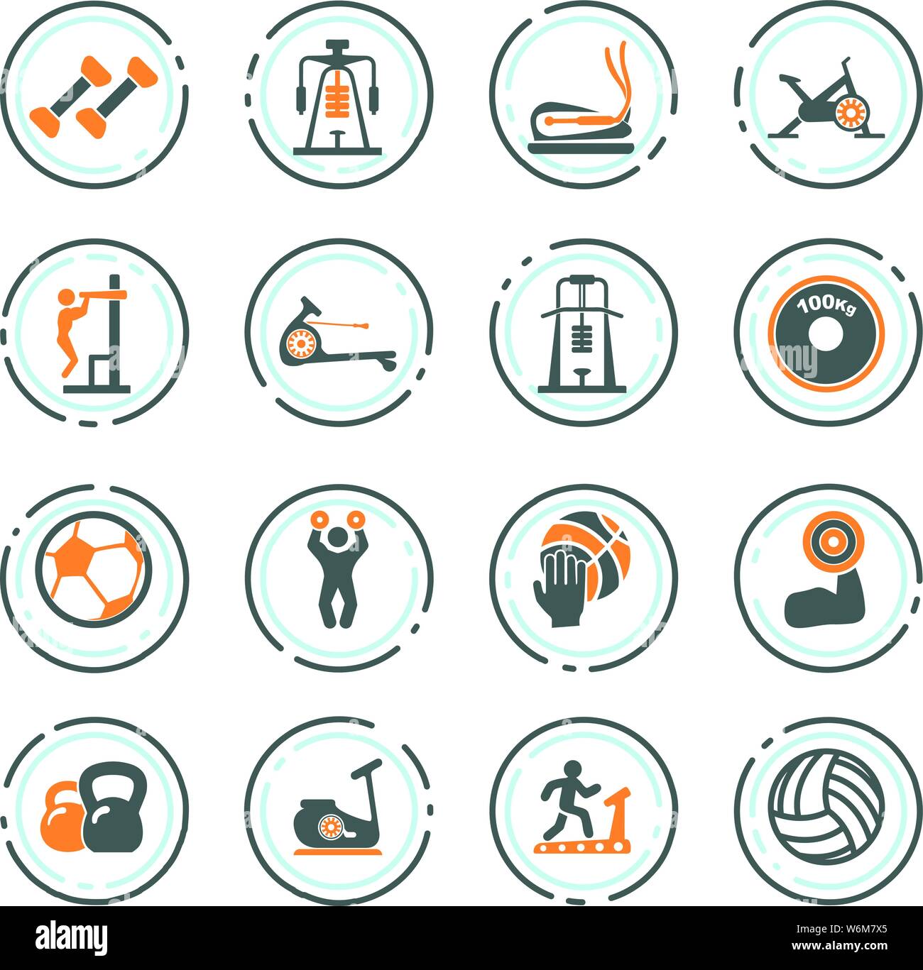Sport equipments icons set for user interface Stock Vector Image & Art ...