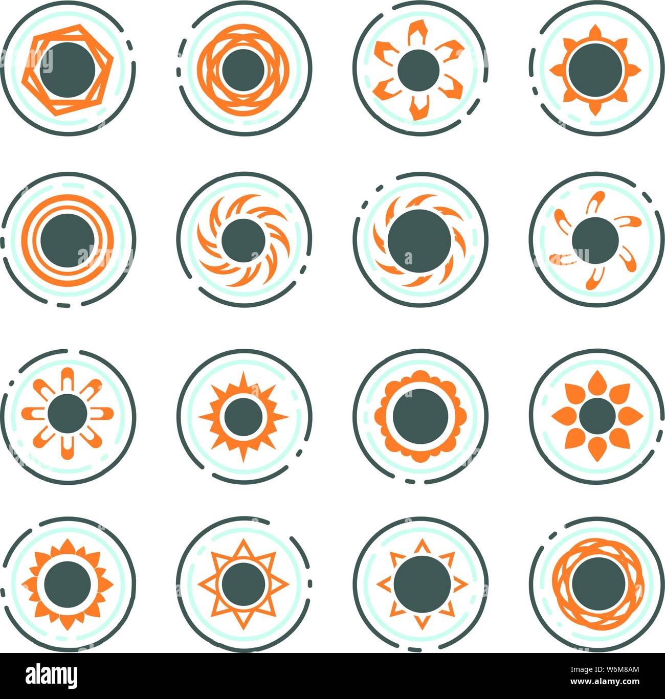 Sun icon set for web sites and user interface Stock Vector Image & Art ...