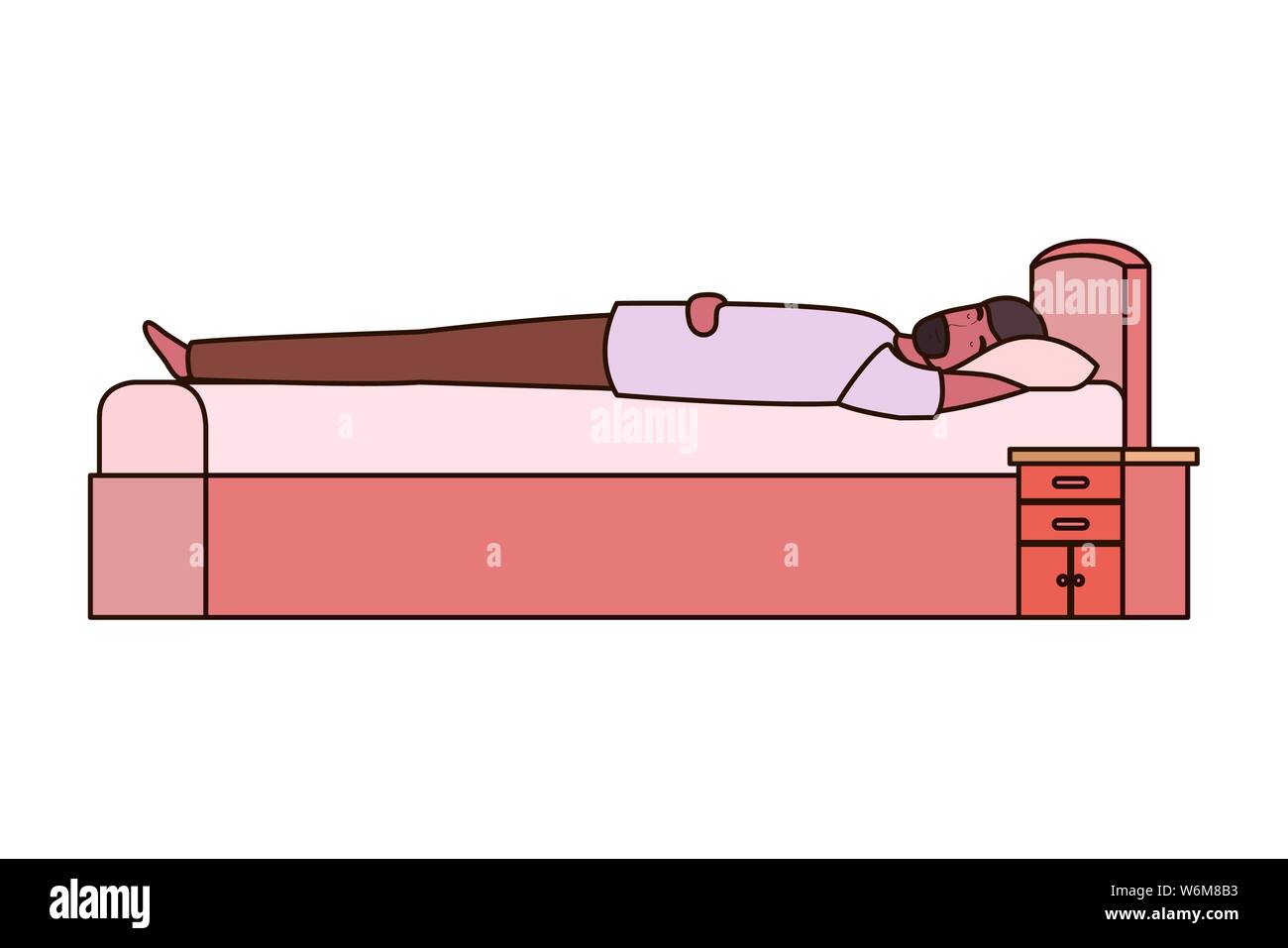 Avatar man sleeping in bed design Stock Vector Image & Art - Alamy