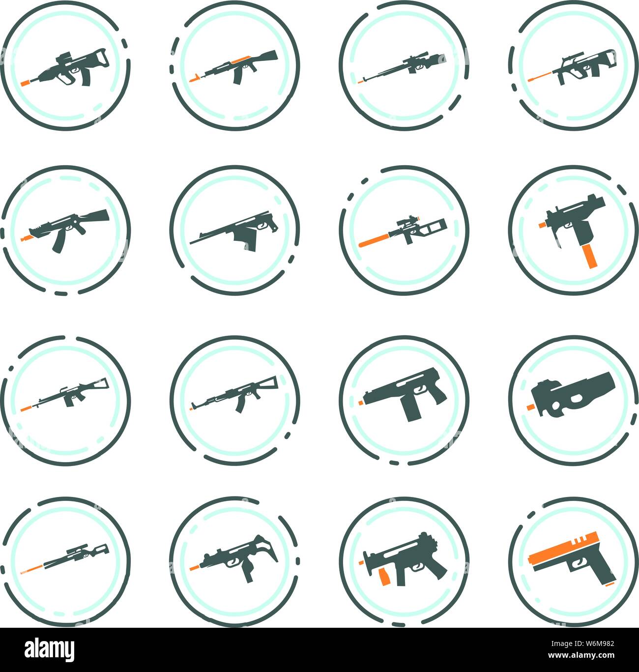 Hand weapons icon set for web sites and user interface Stock Vector ...