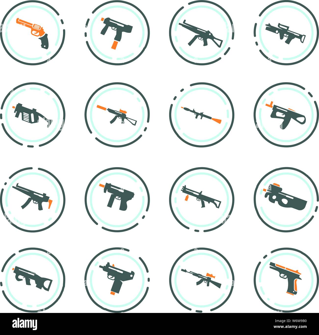 Hand weapons icon set for web sites and user interface Stock Vector ...