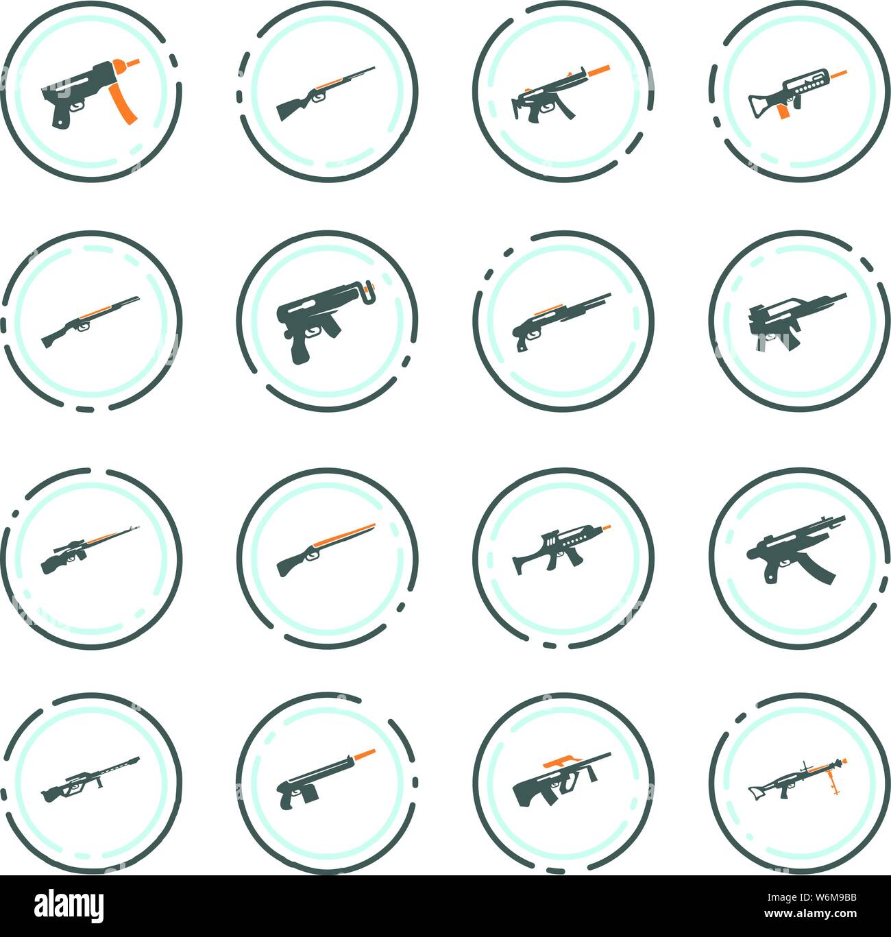 Hand weapons icon set for web sites and user interface Stock Vector ...