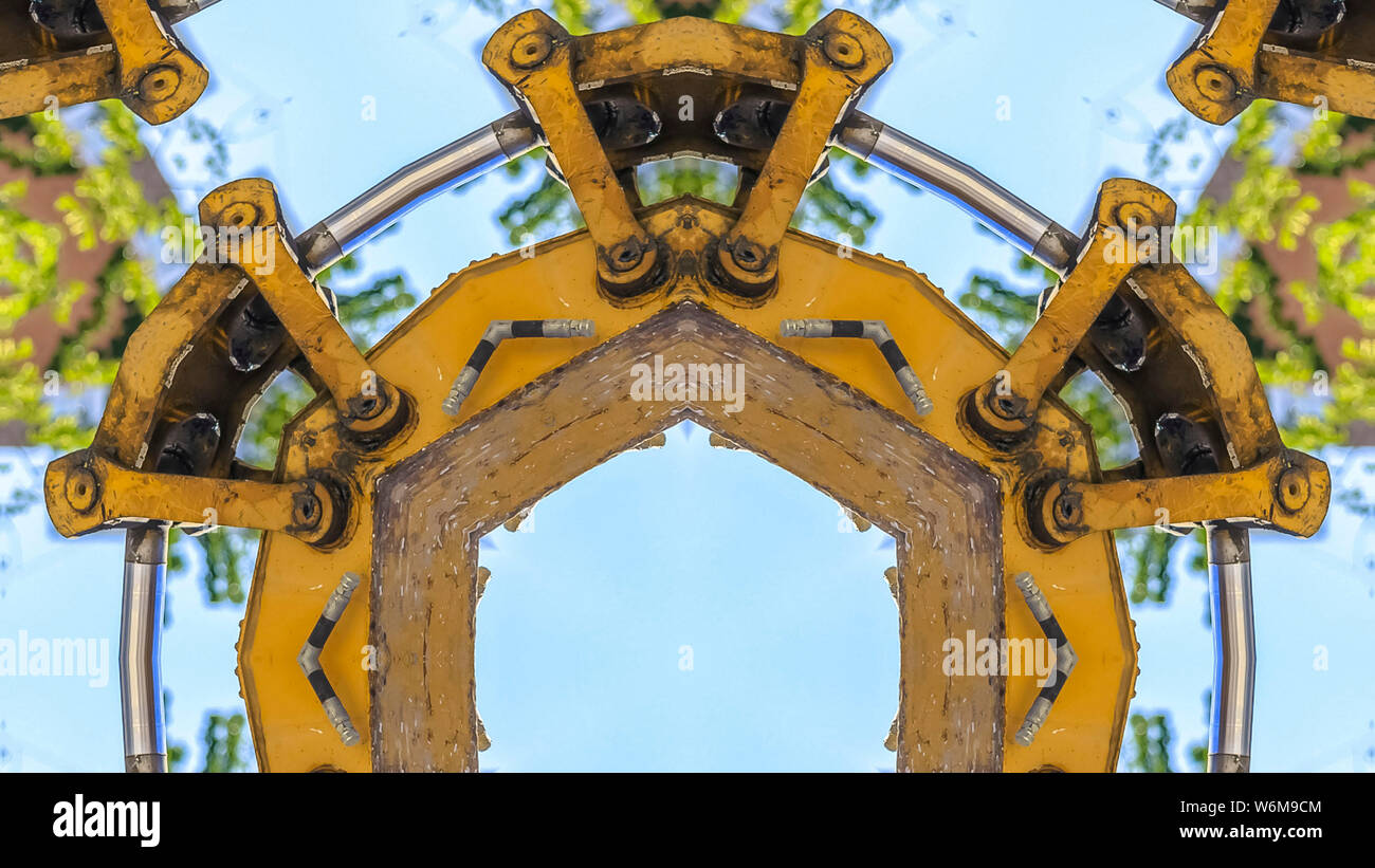 Panorama frame Circular geometric shape made from a tractor Stock Photo ...