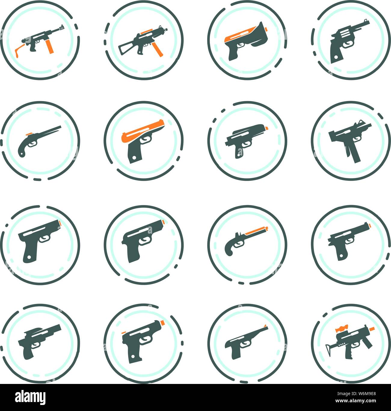 Hand weapons icon set for web sites and user interface Stock Vector ...