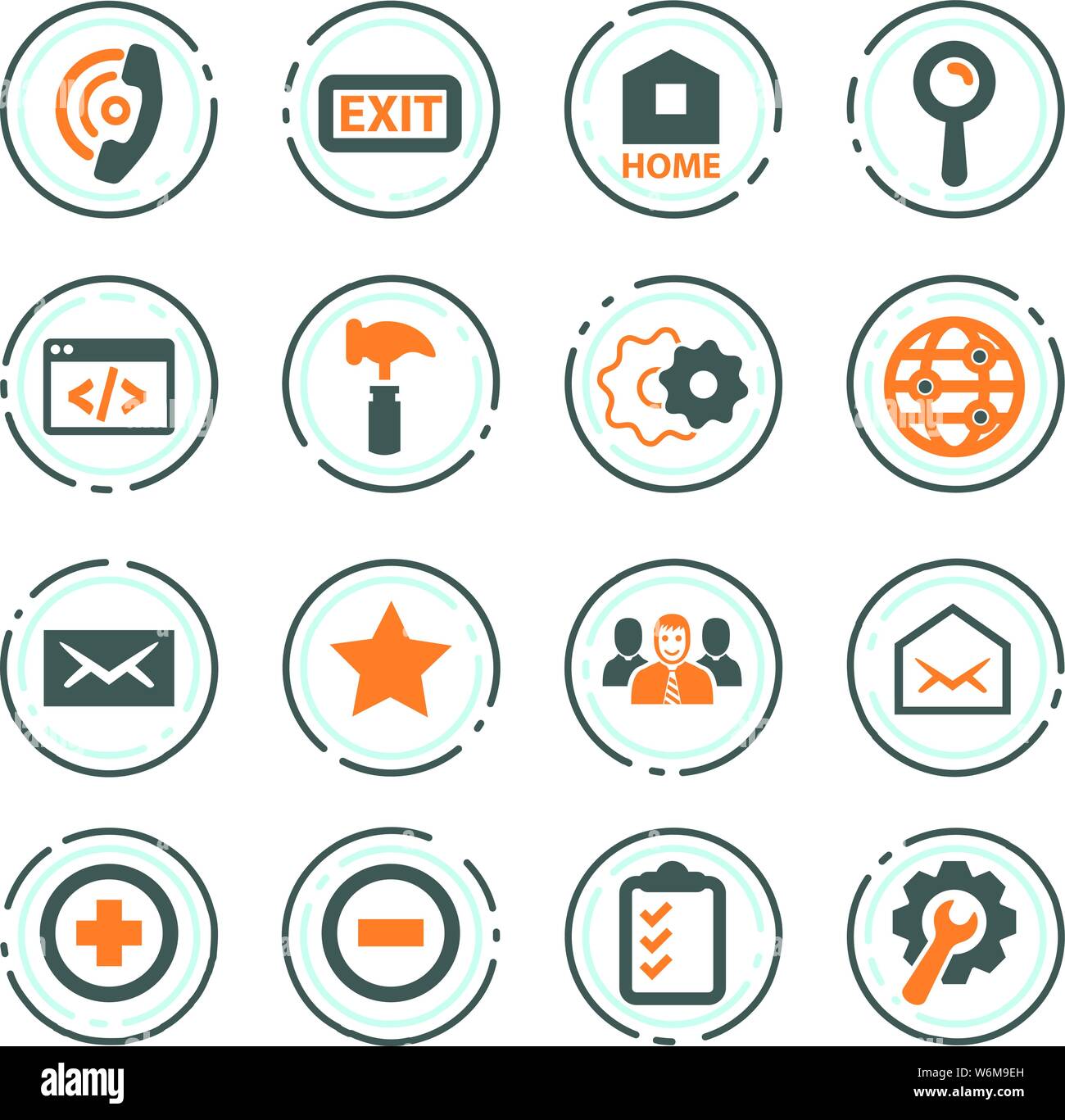 Web tools color vector icons for user interface design Stock Vector ...