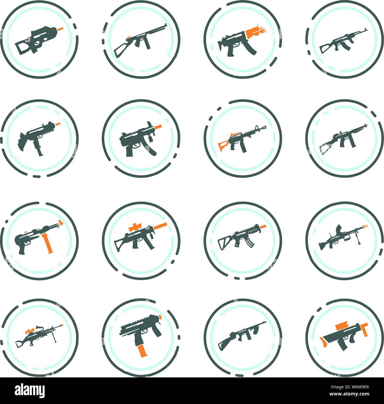 Hand weapons icon set for web sites and user interface Stock Vector ...