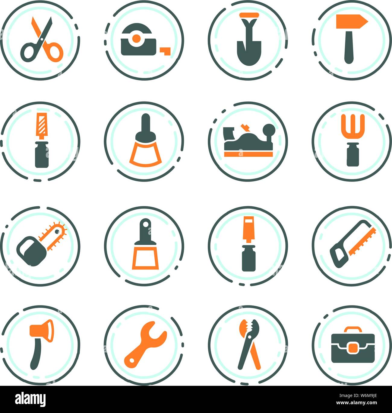 Work tools easy color vector icons for user interface design Stock ...