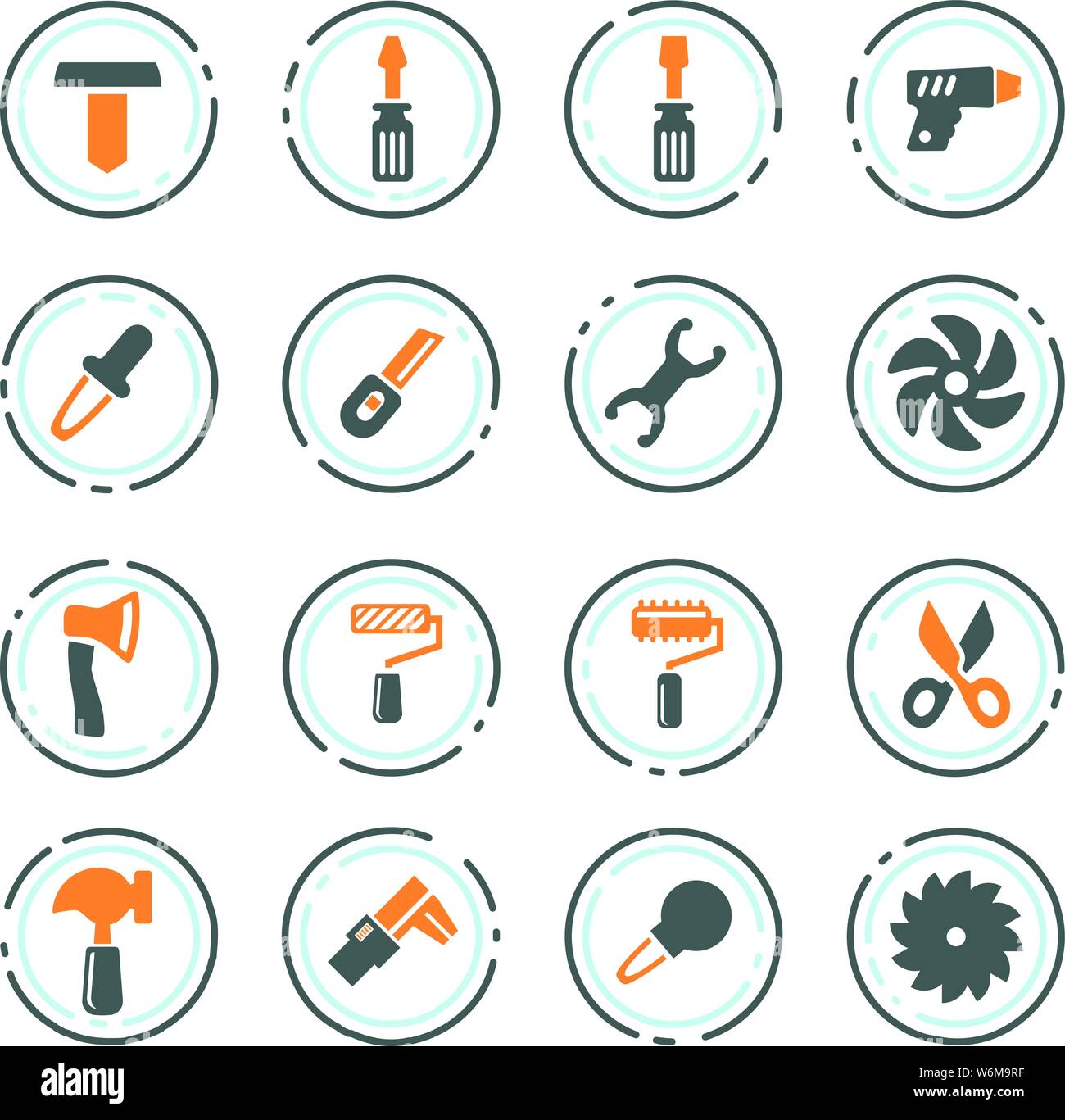 Work tools easy color vector icons for user interface design Stock ...