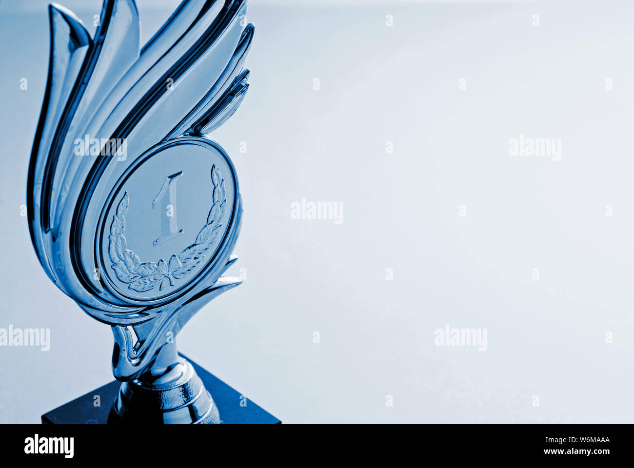 Silver championship trophy for the winner of a competition or sporting ...