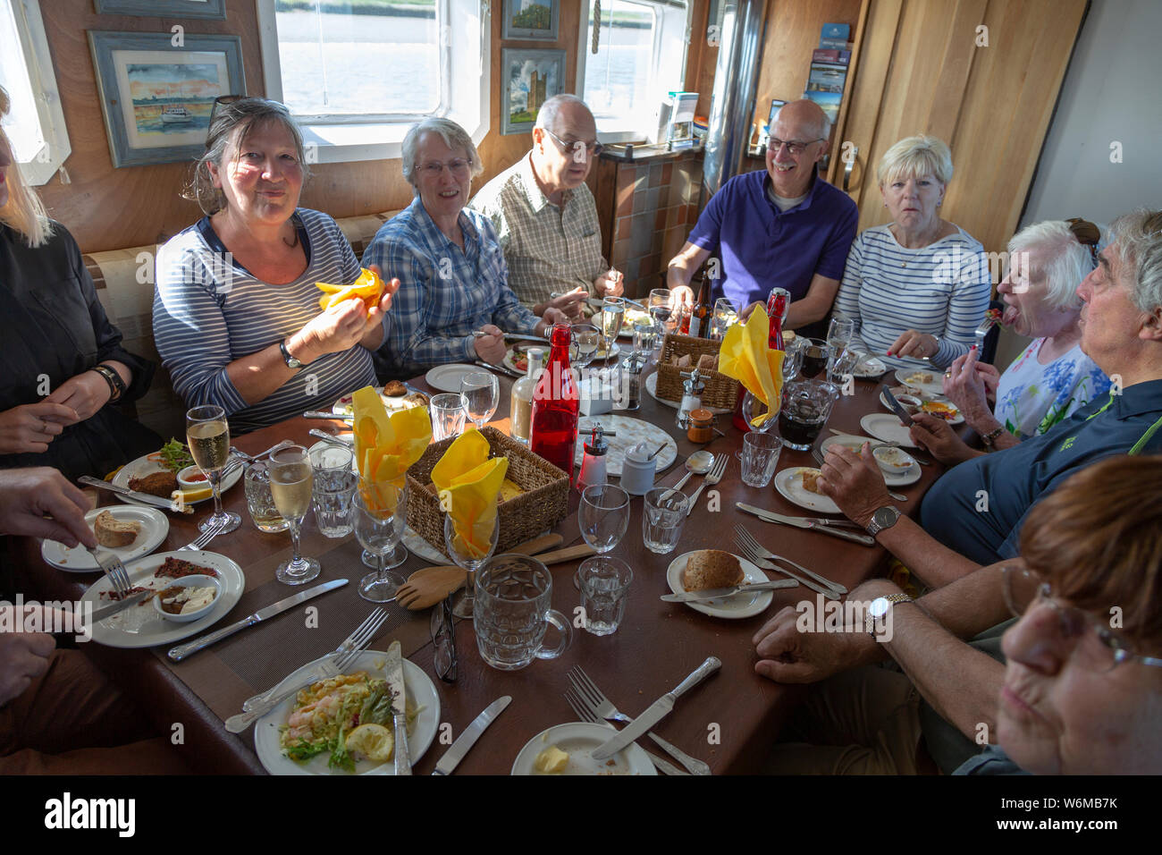 Lady Florence boat trip cruise River Ore, Orford Ness, Suffolk, England ...