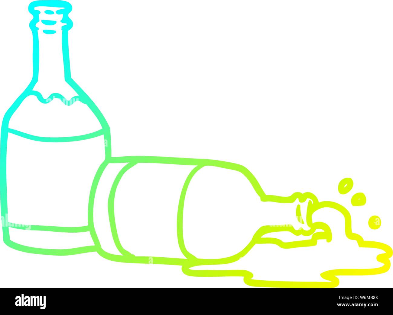Spilled bottles Stock Vector Images - Alamy