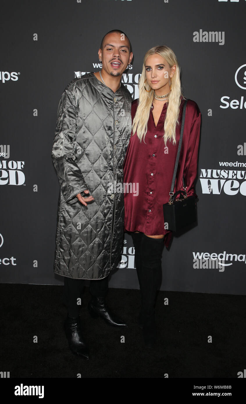 Los Angeles, California, USA. 1st Aug, 2019. Evan Ross, Ashlee Simpson ...