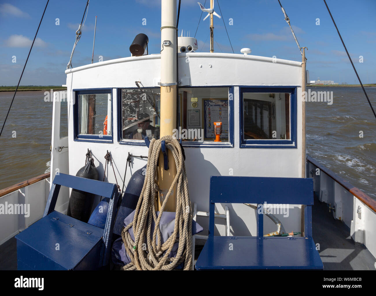 Lady Florence boat trip cruise River Ore, Orford Ness, Suffolk, England ...