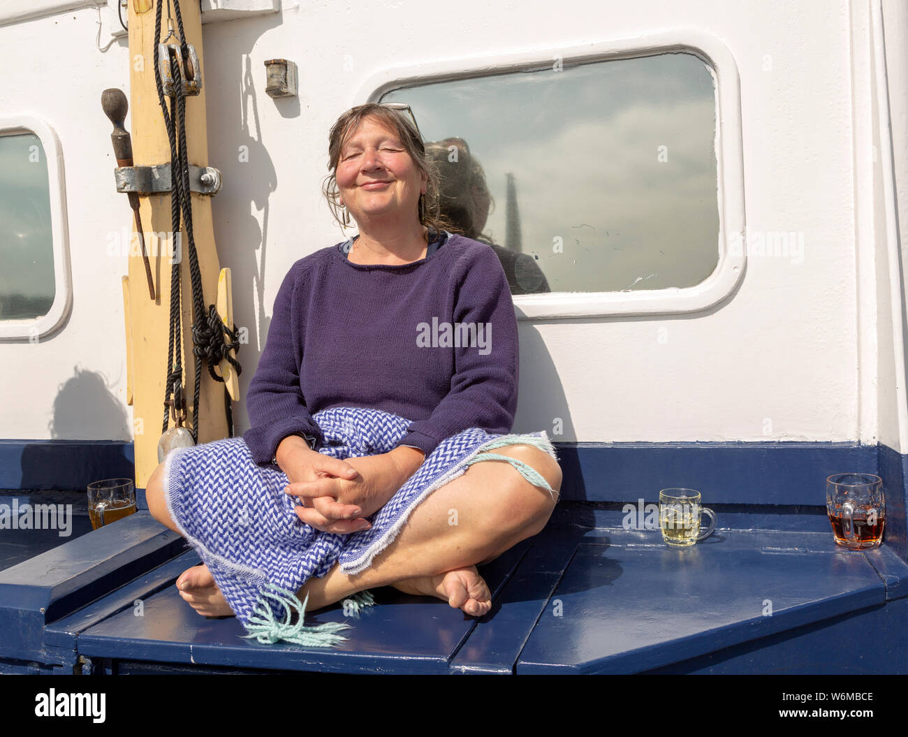 Lady Florence boat trip cruise River Ore, Orford Ness, Suffolk, England ...