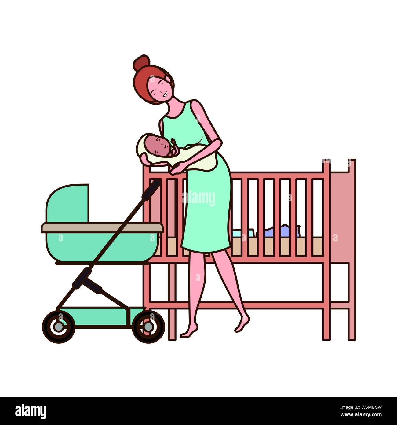 Isolated mother with baby design Stock Vector Image & Art - Alamy