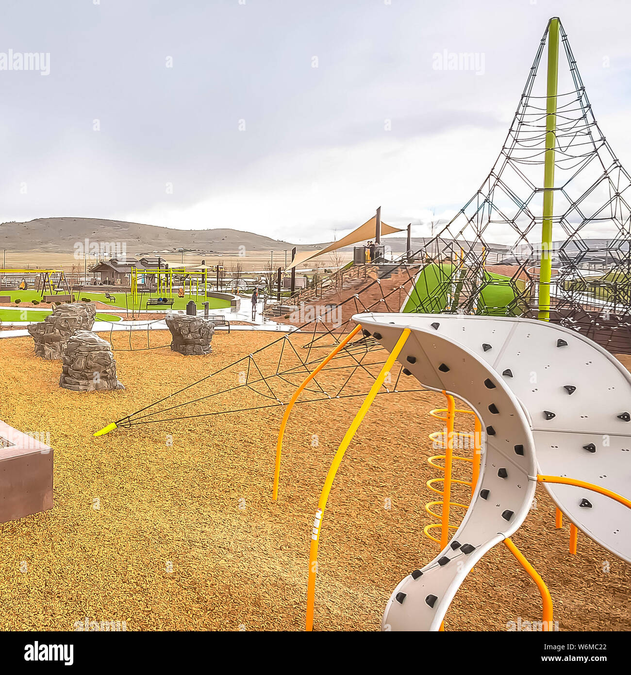 Square frame park playground hi-res stock photography and images - Alamy