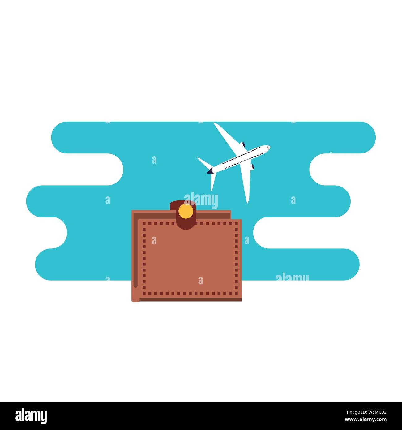 airplane flying vehicle with wallet money vector illustration design ...