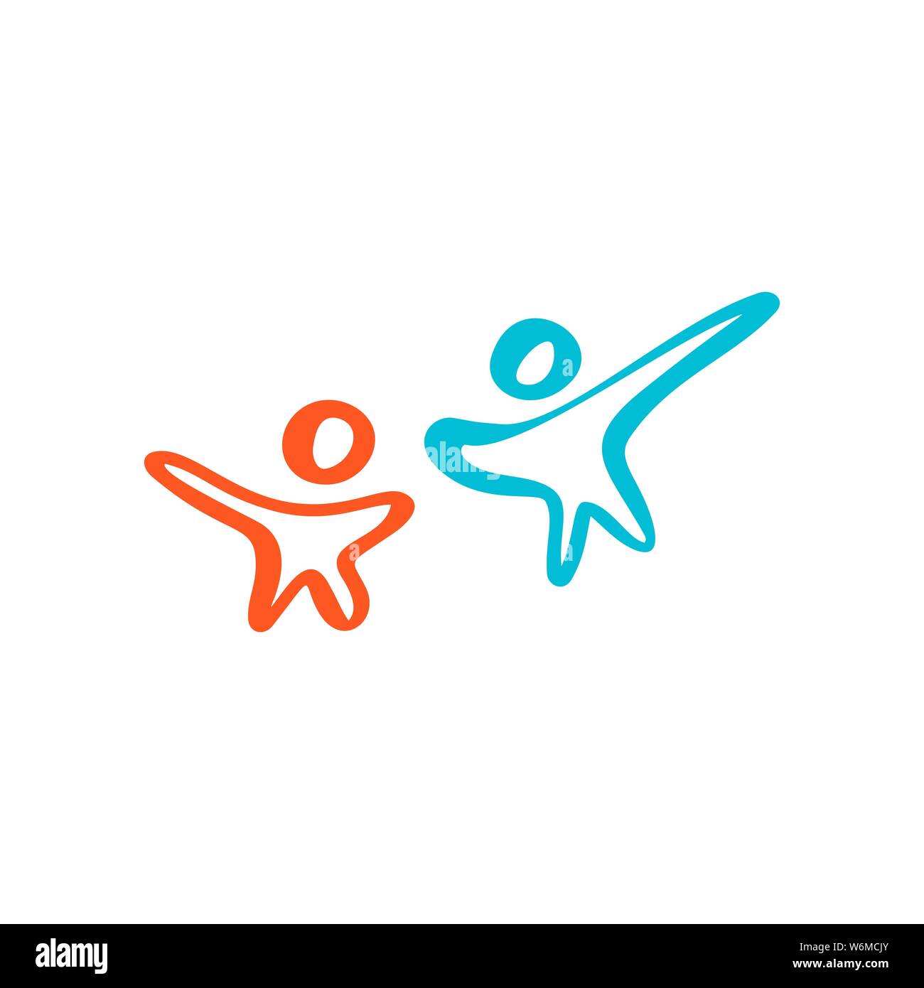 Abstract vector family with kid icon. Together symbol. Illustration ...