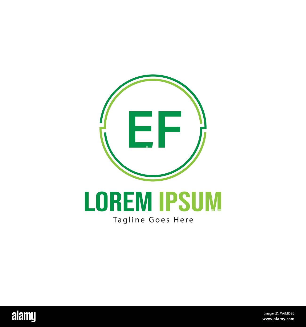 Initial EF logo template with modern frame. Minimalist EF letter logo ...