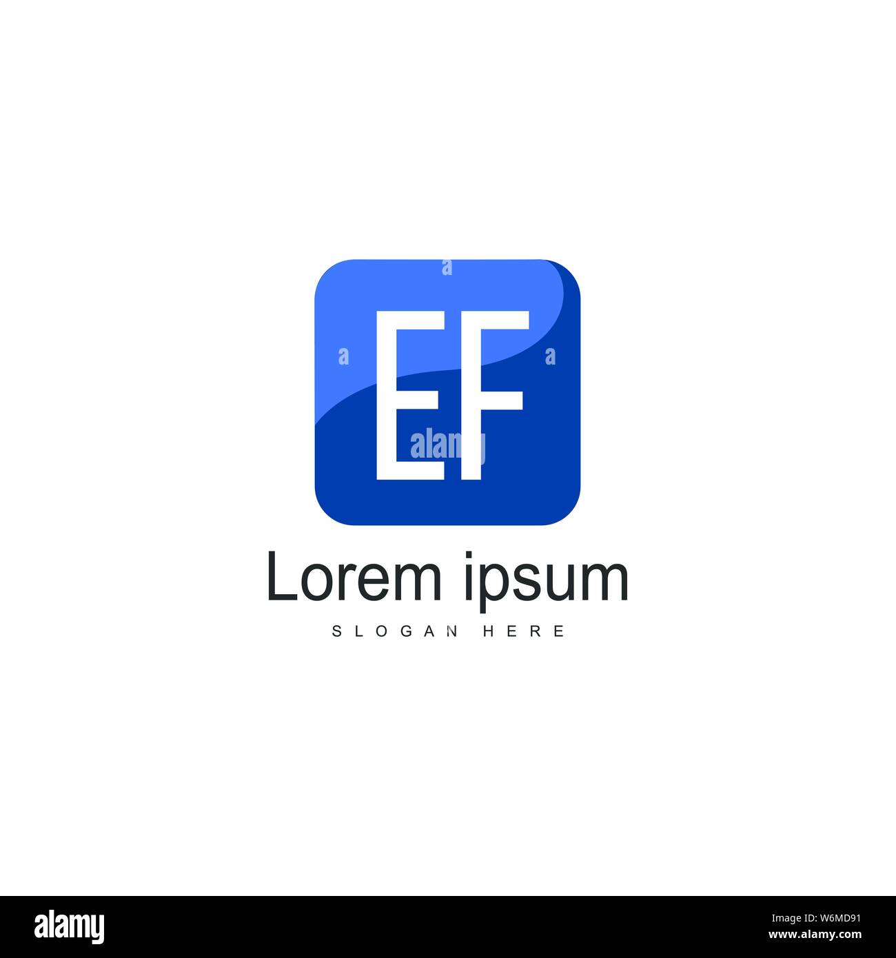 Initial EF logo template with modern frame. Minimalist EF letter logo ...