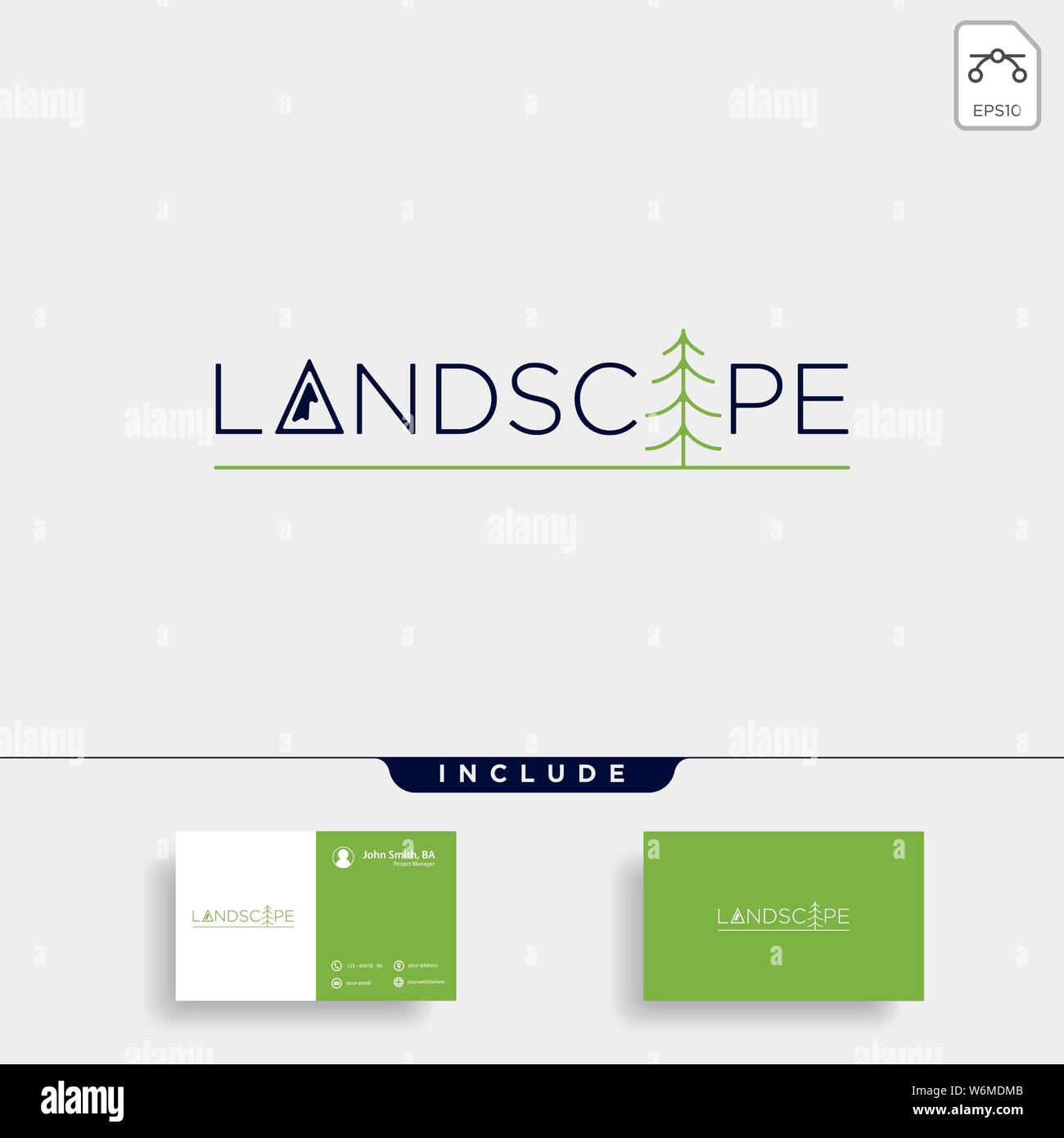 Landscape logo text vector design illustration Stock Vector Image & Art ...