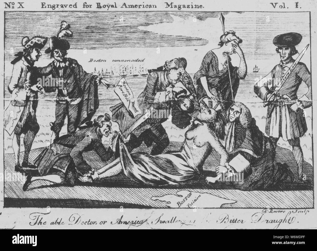 Boston port bill 1774 hi-res stock photography and images - Alamy