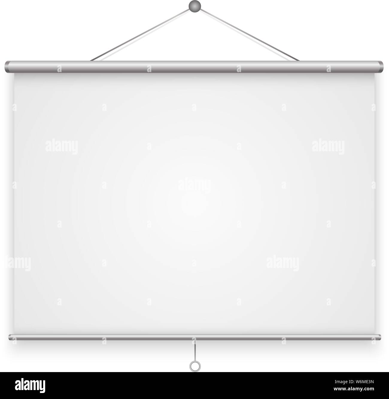 Empty Projection screen isolated on background. Vector illustration ...
