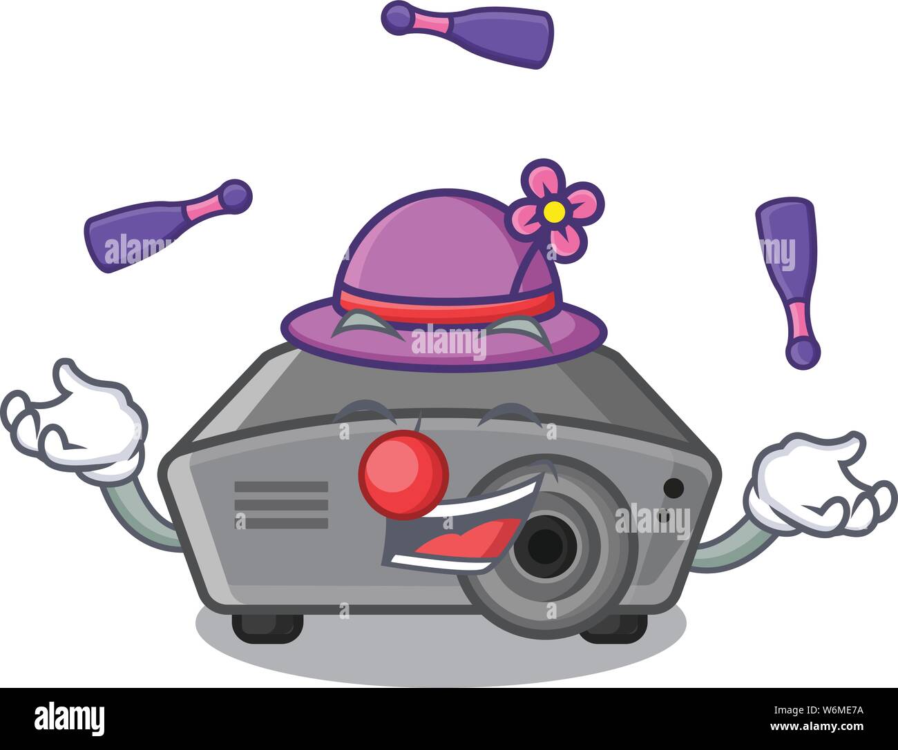 Juggling projector toy in a cartoon chair Stock Vector Image & Art - Alamy