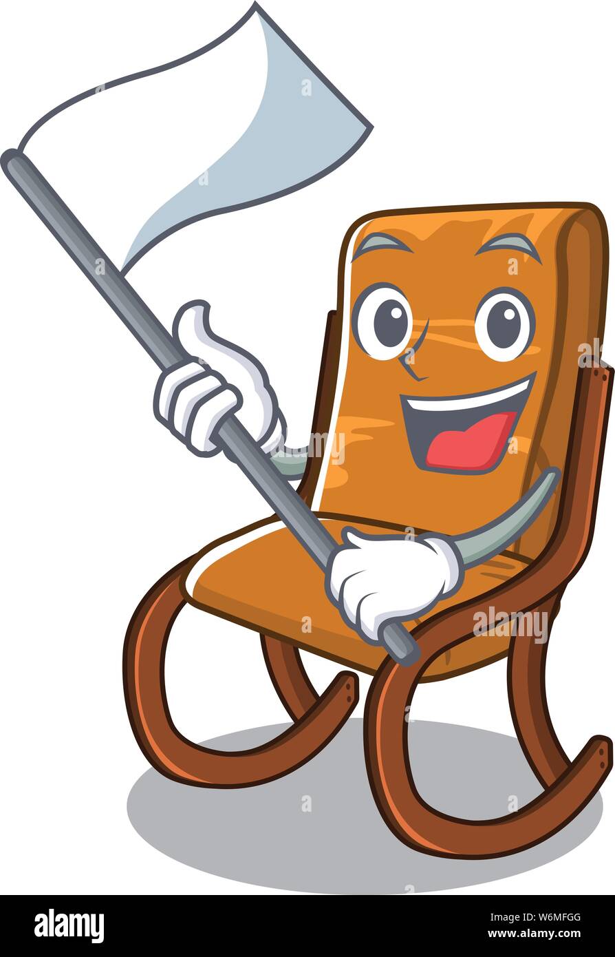 With flag toy rocking chair above cartoon table Stock Vector Image ...