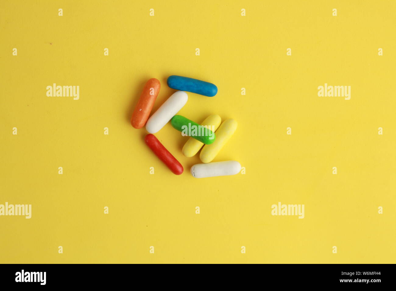 Fruit flavored colorful candy jelly bean gummies Stock Photo - Alamy