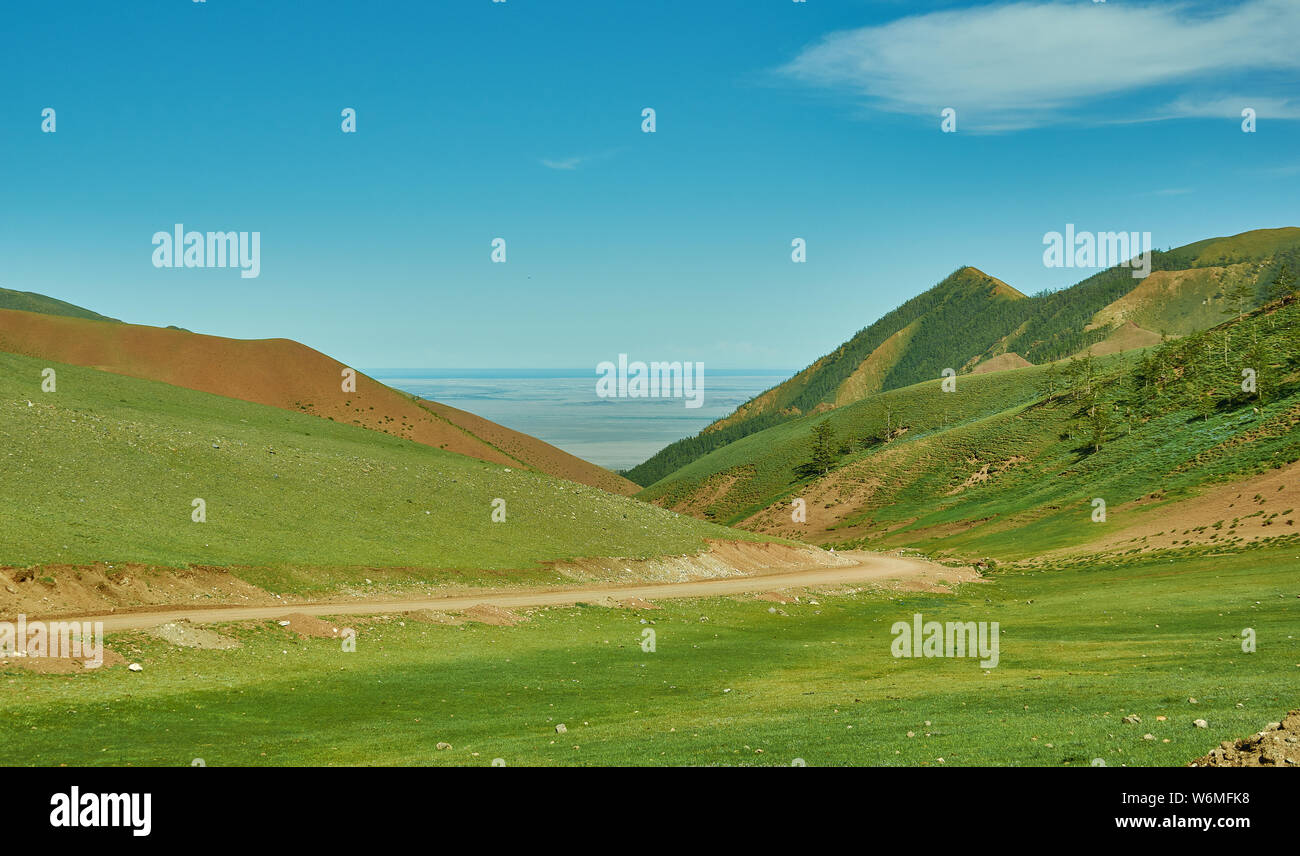 Rise Pass Ulaan davaa, capital of Uvs Province in Mongolia Stock Photo ...
