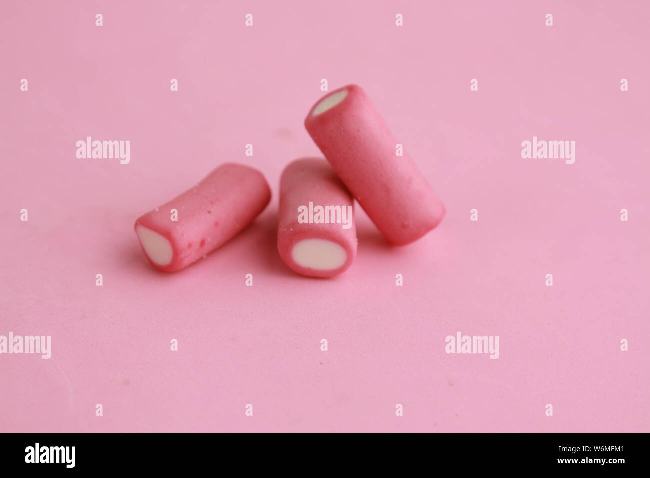 pink and white jelly licorice Stock Photo - Alamy
