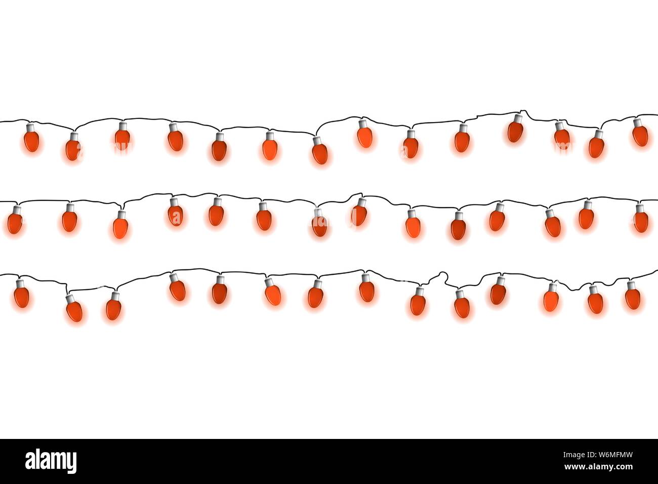 Red Xmas Lights Clip Art Christmas Lights S, String Light Transparent