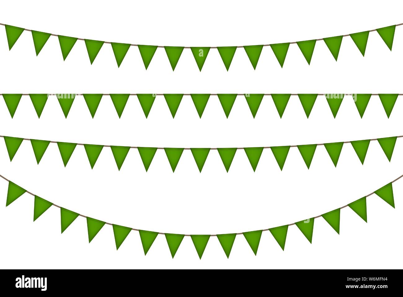Ireland triangle green flag garland. Carnaval and festival decoration ...