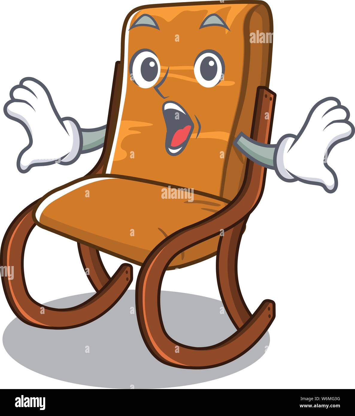 Surprised rocking chair in the cartoon shape Stock Vector Image & Art ...