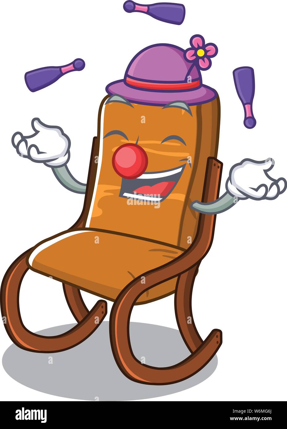 Juggling toy rocking chair above cartoon table Stock Vector Image & Art ...