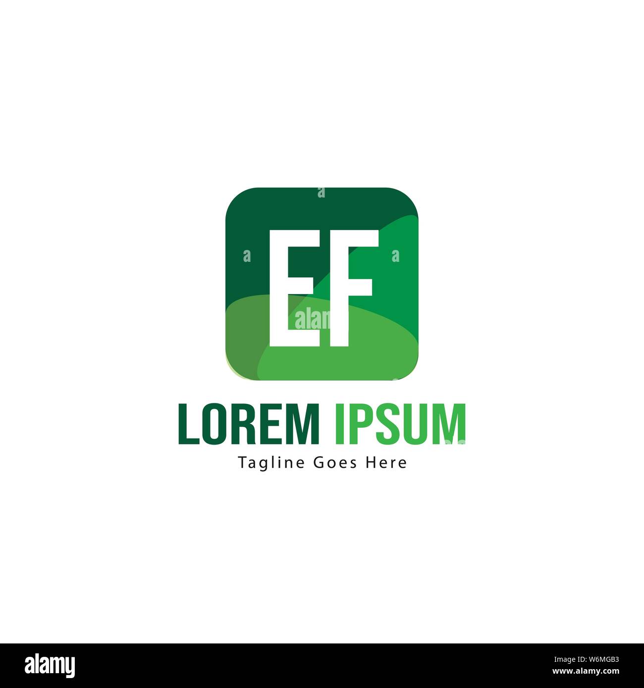 Initial EF logo template with modern frame. Minimalist EF letter logo ...