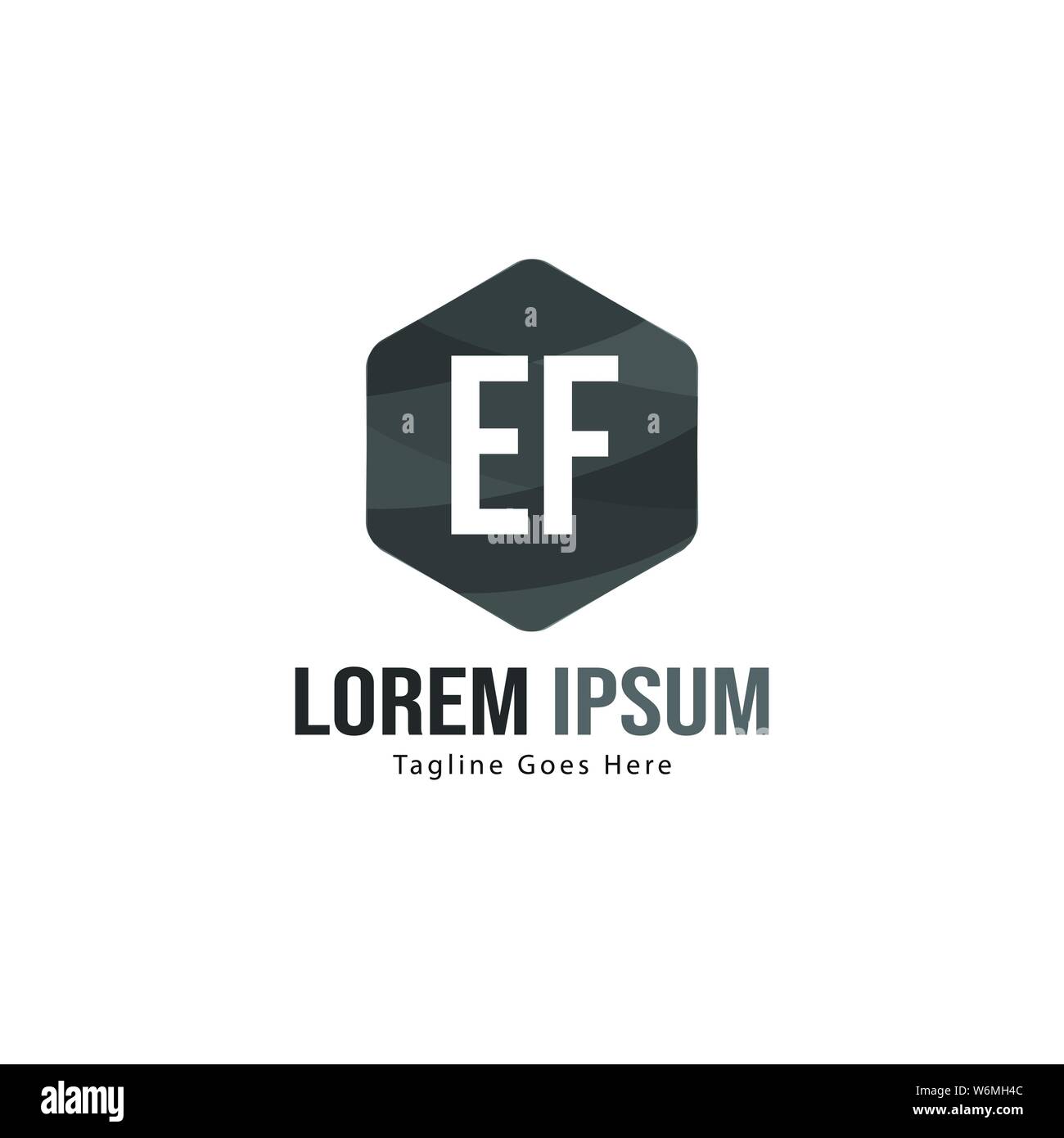Initial EF logo template with modern frame. Minimalist EF letter logo ...