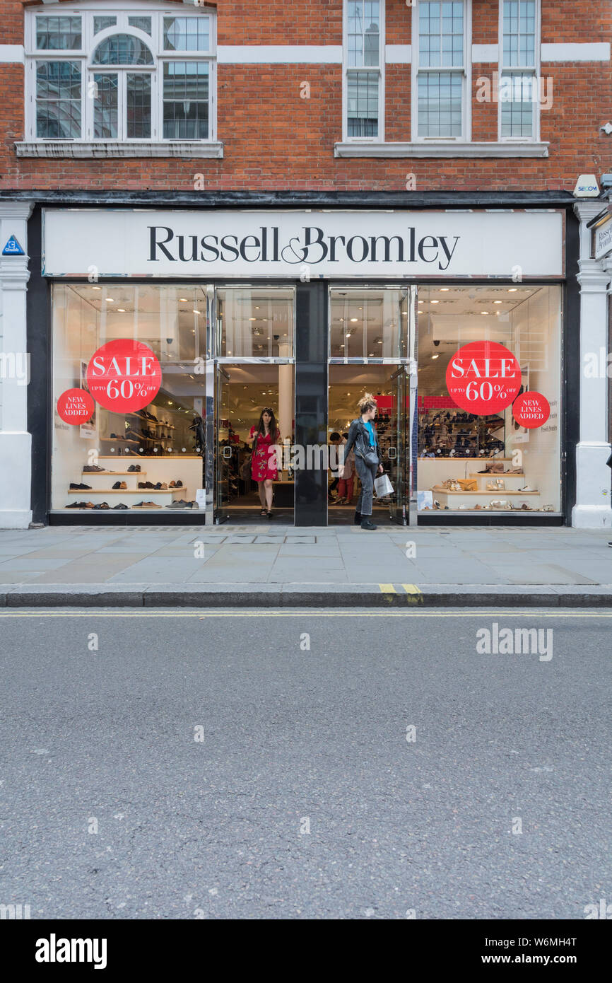 Footwear retailer Russell & Bromley's Long Acre store that is due to be ...