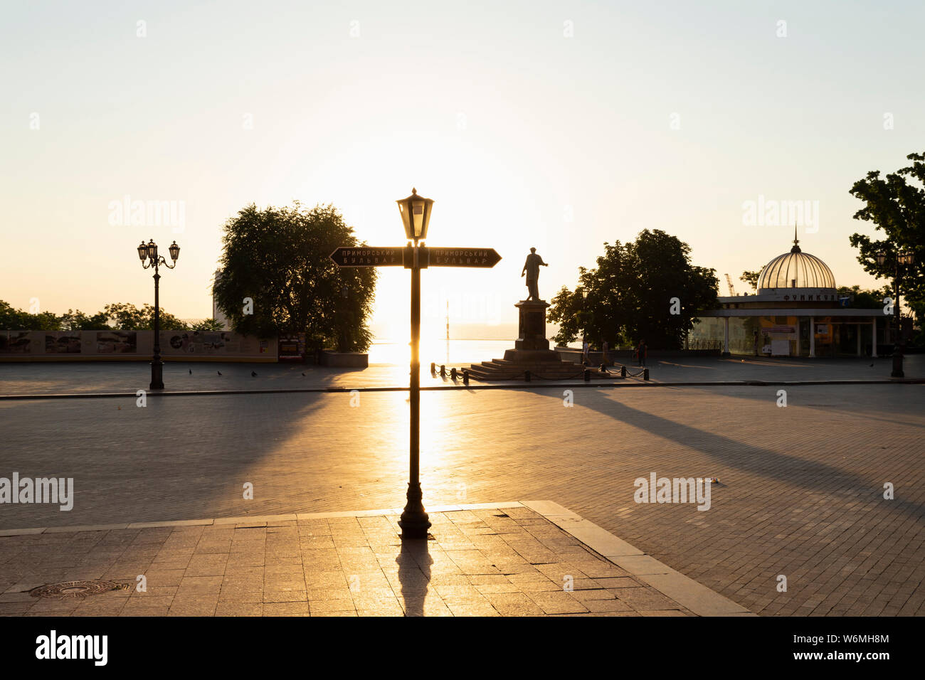 Ukraine, Odessa, Primorsky Boulevard, 13th of June 2019. Signpost and ...