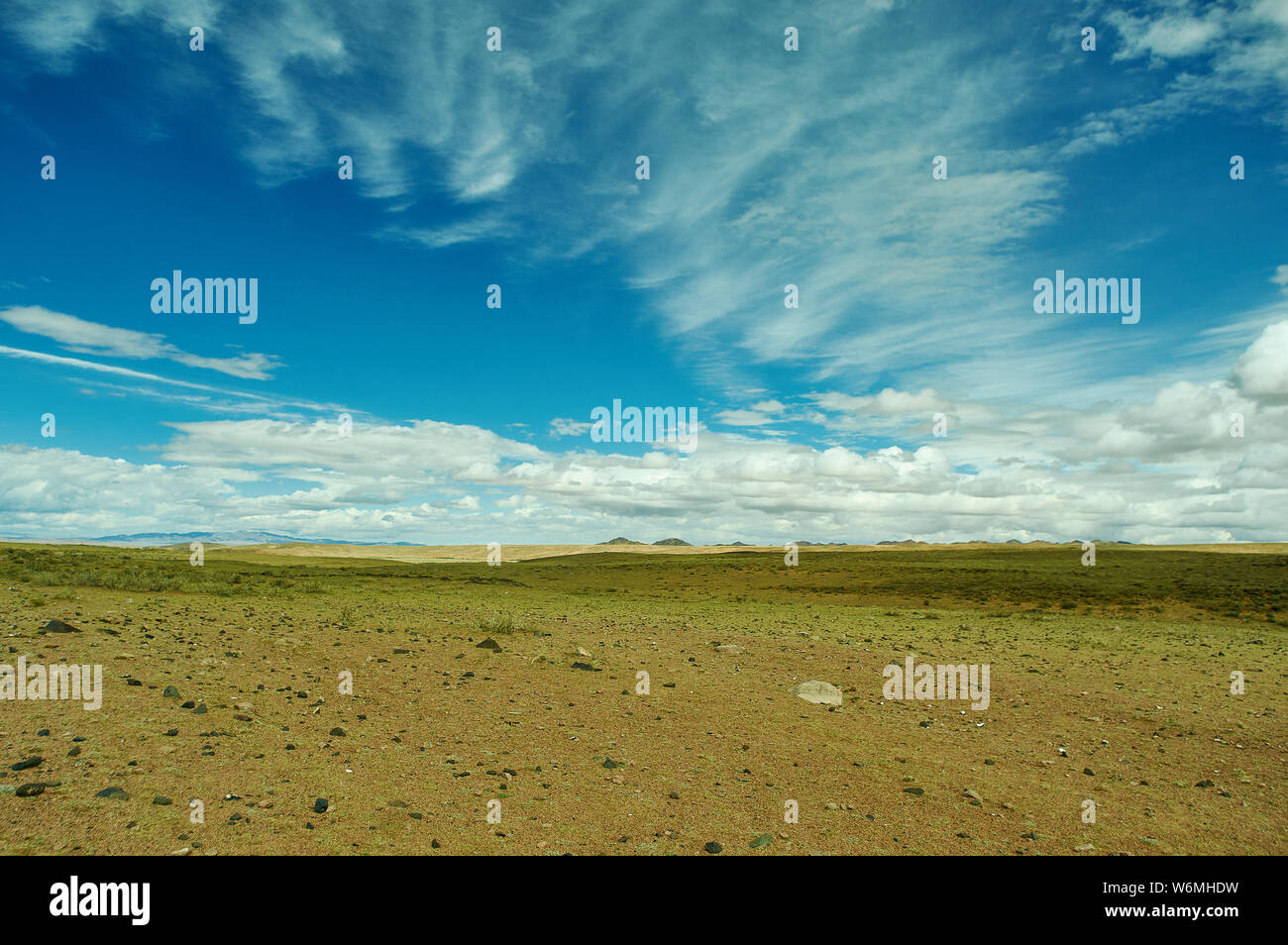 Mountain plateau in the area Zavkhan River, river in the Govi-Altai ...