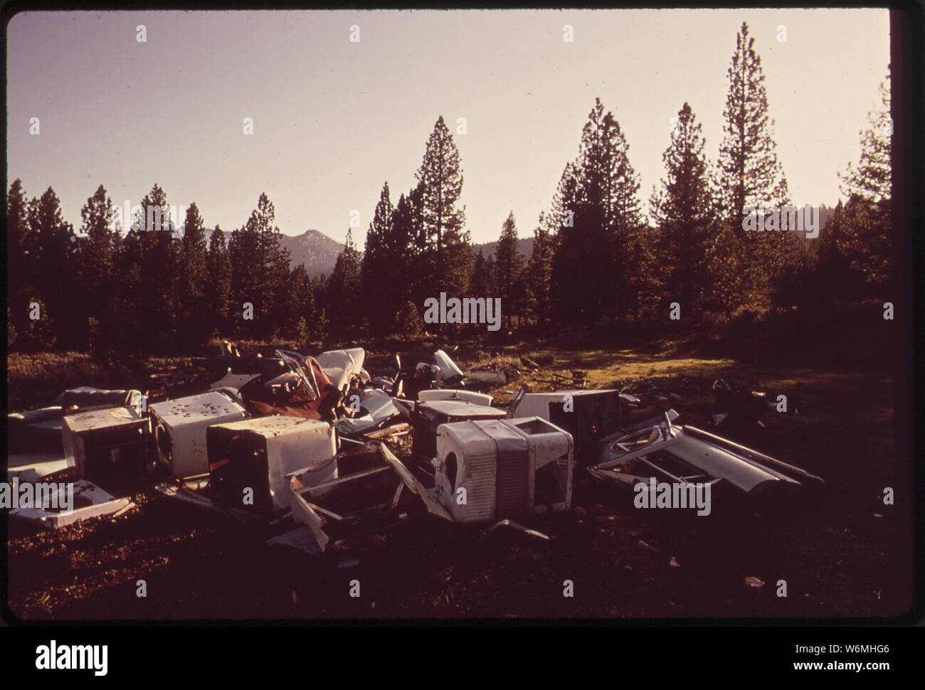 Trash Dumped In Field Stock Photo - Alamy