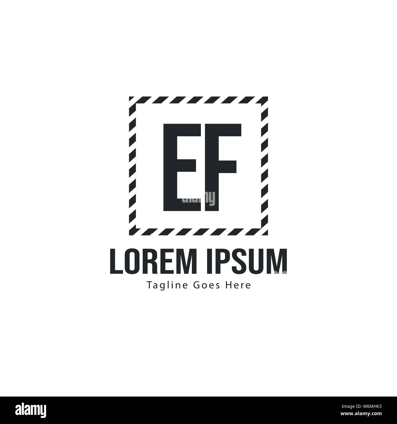 Initial ef logo vector vectors Black and White Stock Photos & Images ...