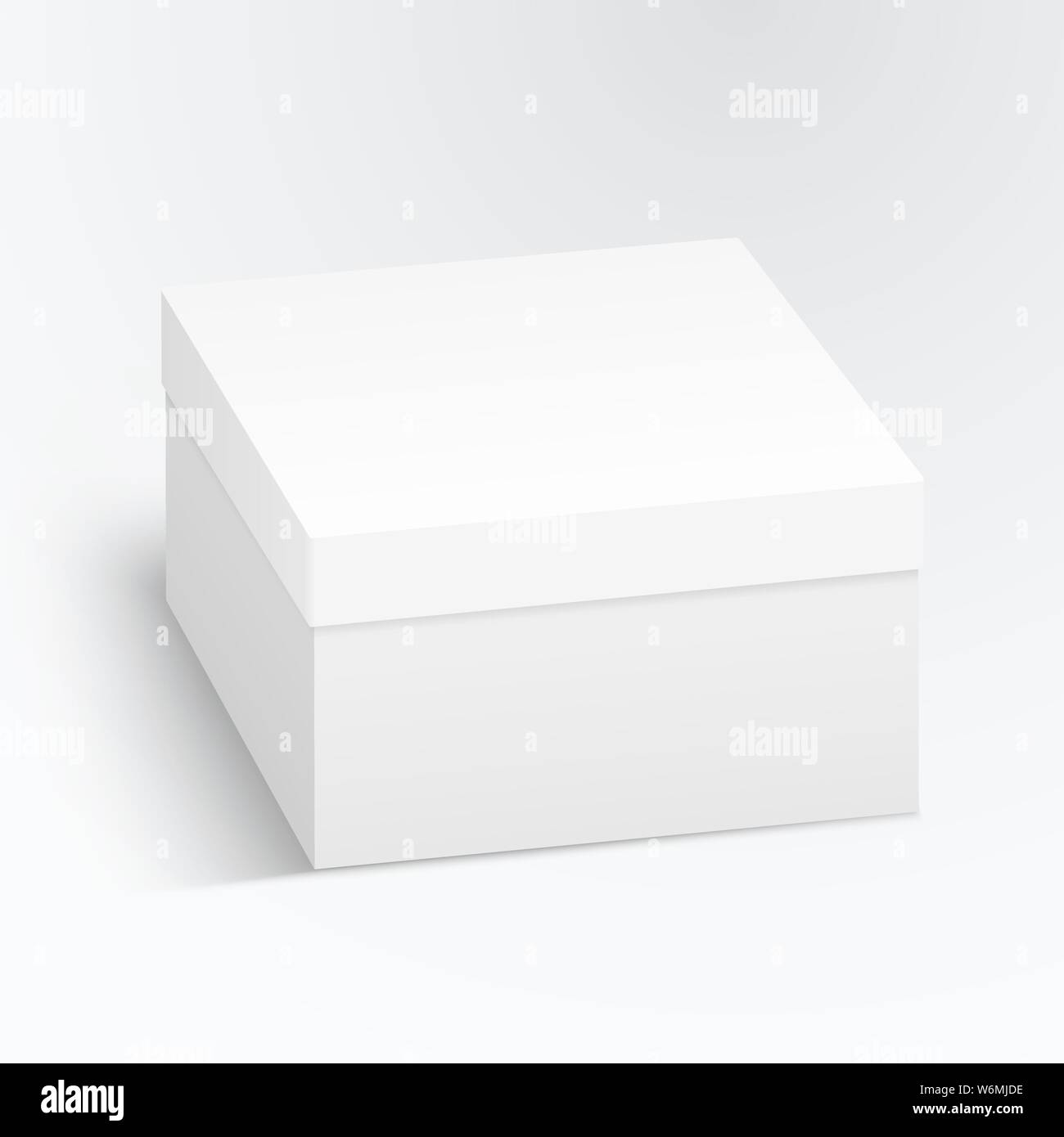 White Cardboard box, container, packaging Isolated On White Background ...